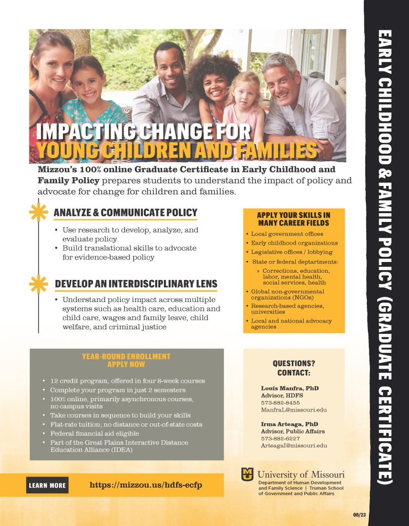 Early Childhood and Family Policy // Human Development and Family Science